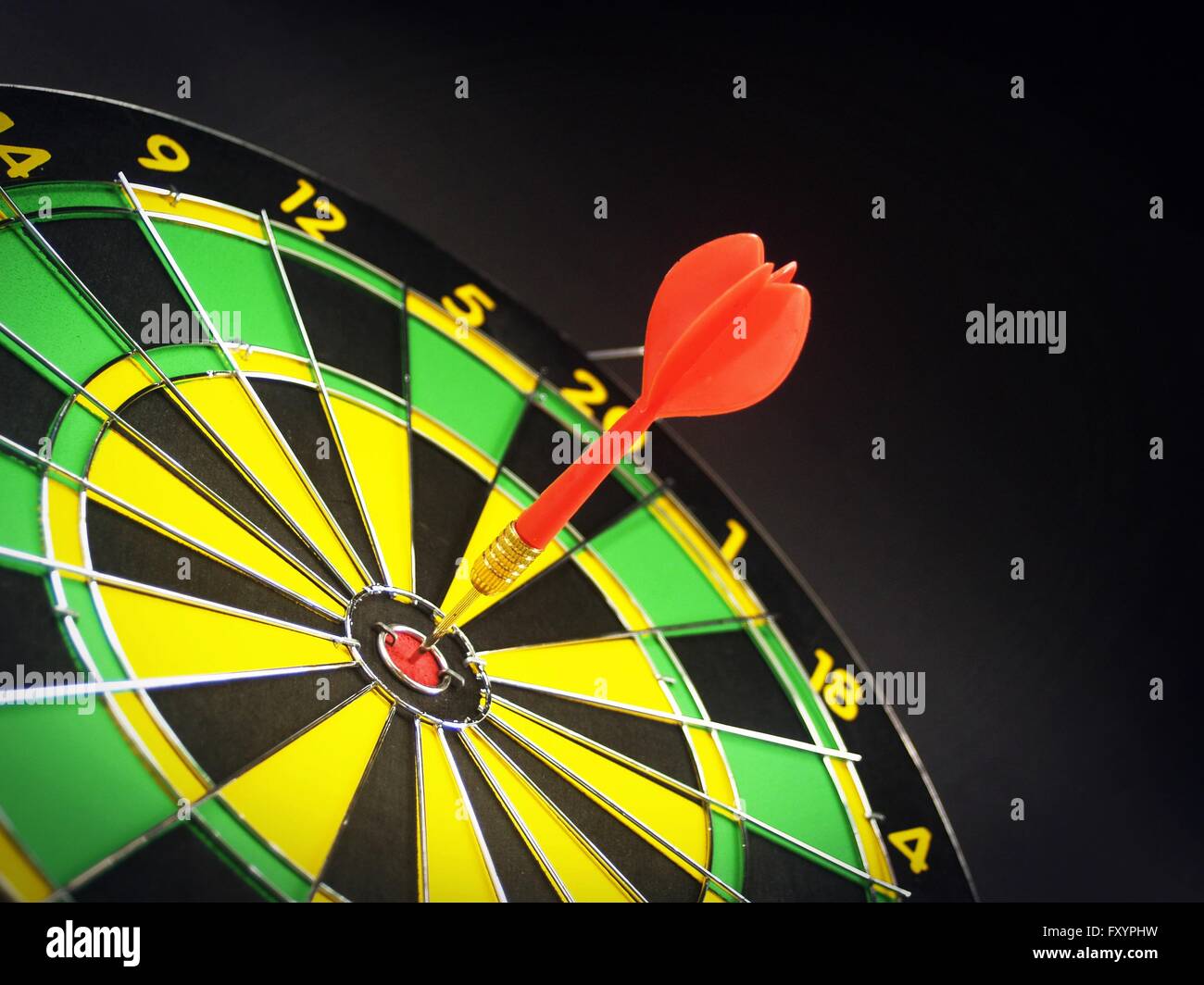 dartboard target aim goal achievement concept Stock Photo - Alamy
