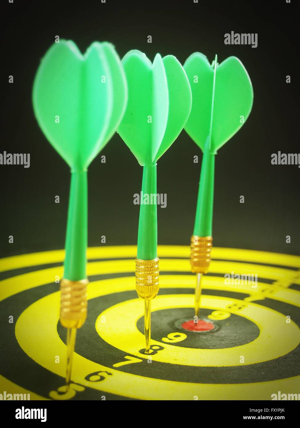 Dartboard target aim goal achievement concept Stock Photo - Alamy