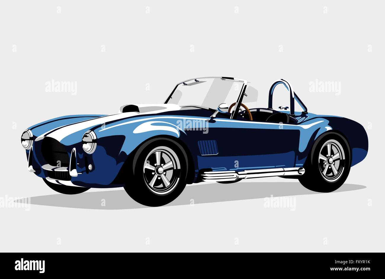 Blue ac cobra classic Stock Vector Images - Alamy