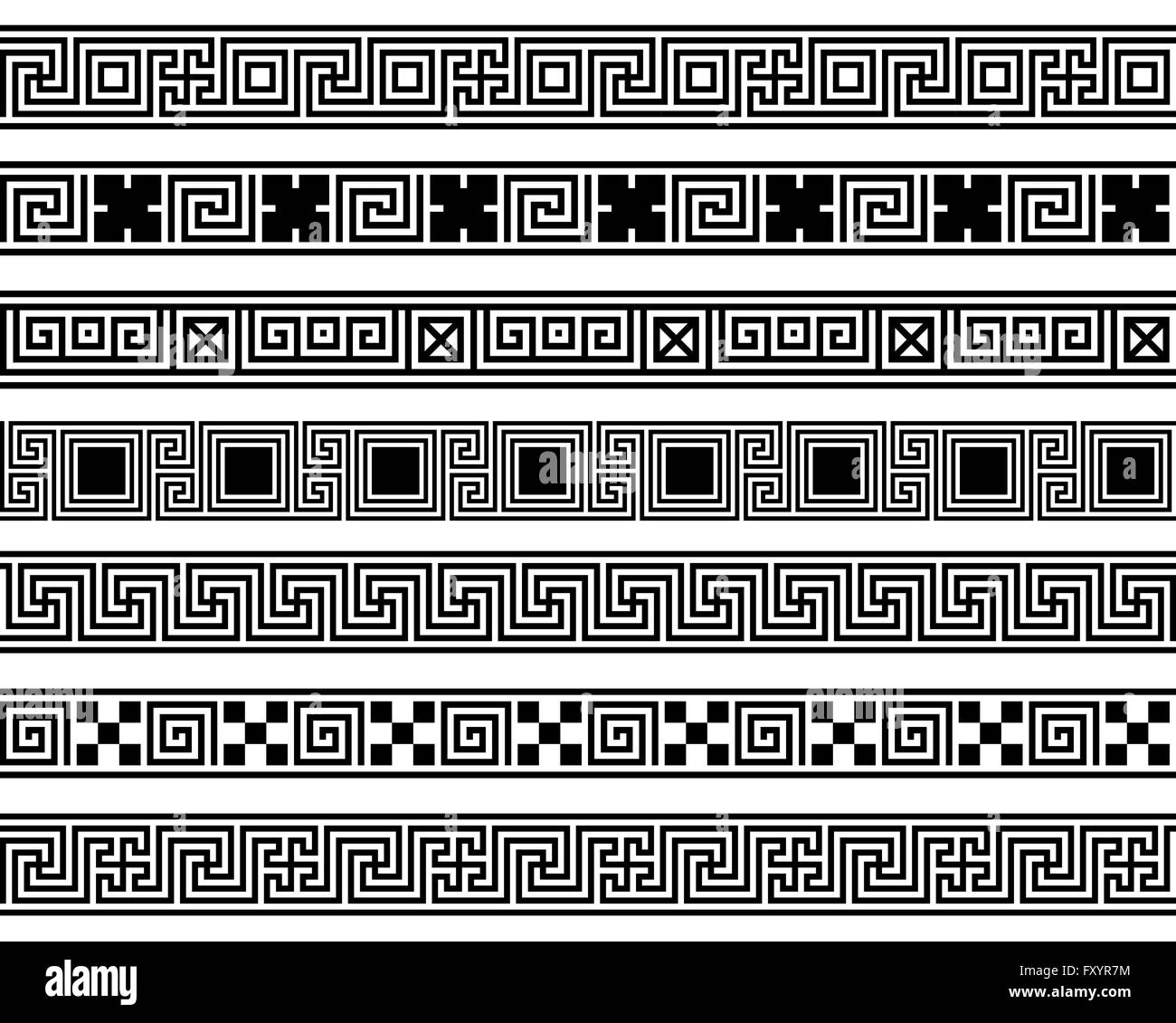 Meander patterns Black and White Stock Photos & Images - Alamy