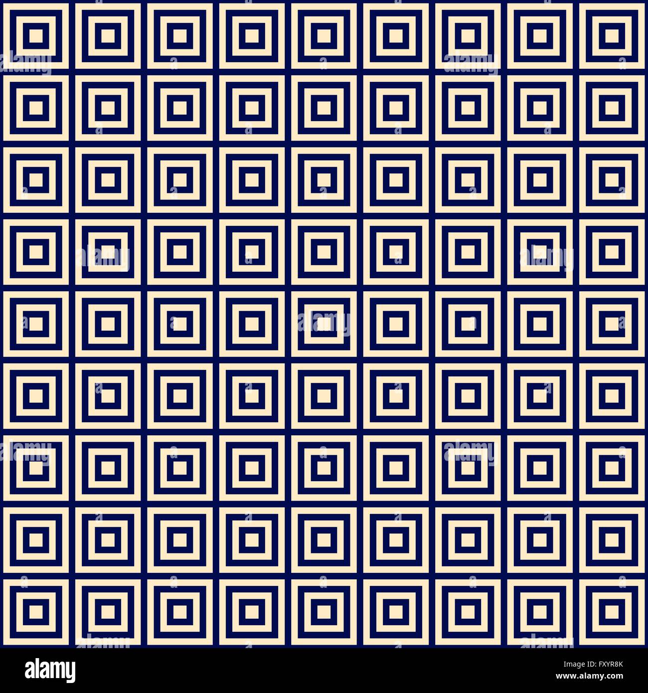 golden square on a blue background endless pattern, vector illustration ...