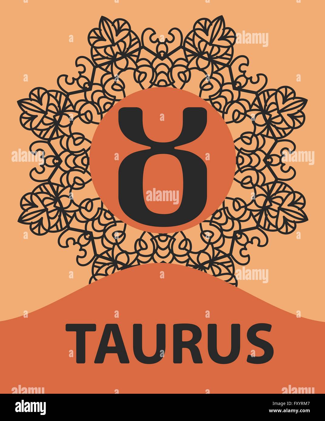 Taurus Bull zodiac astrology icon for horoscope vector illustration on ...