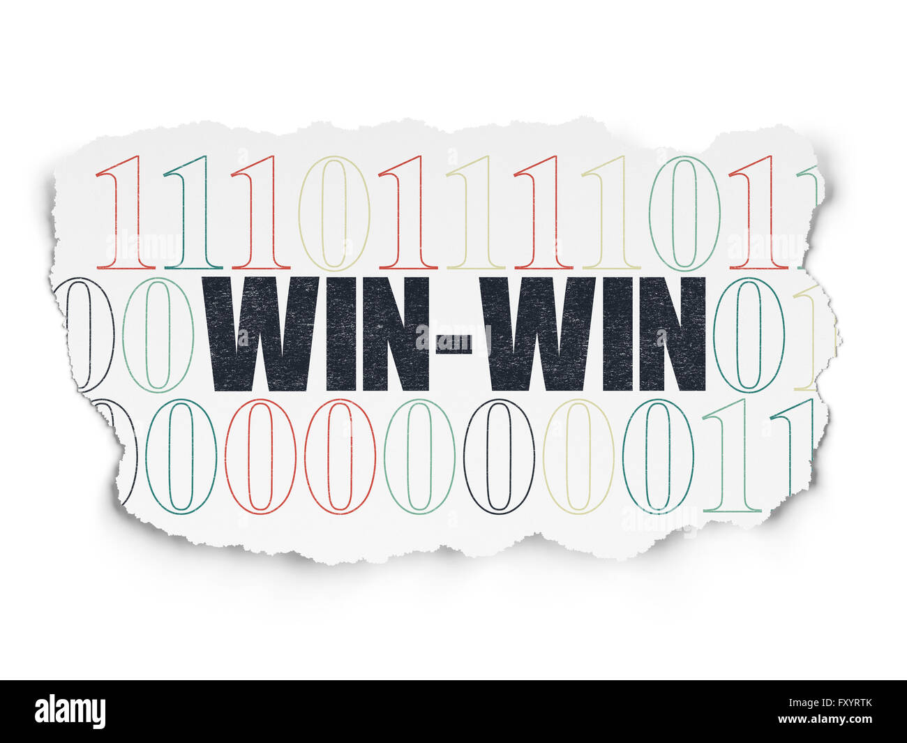 Business concept: Win-Win on Torn Paper background Stock Photo - Alamy