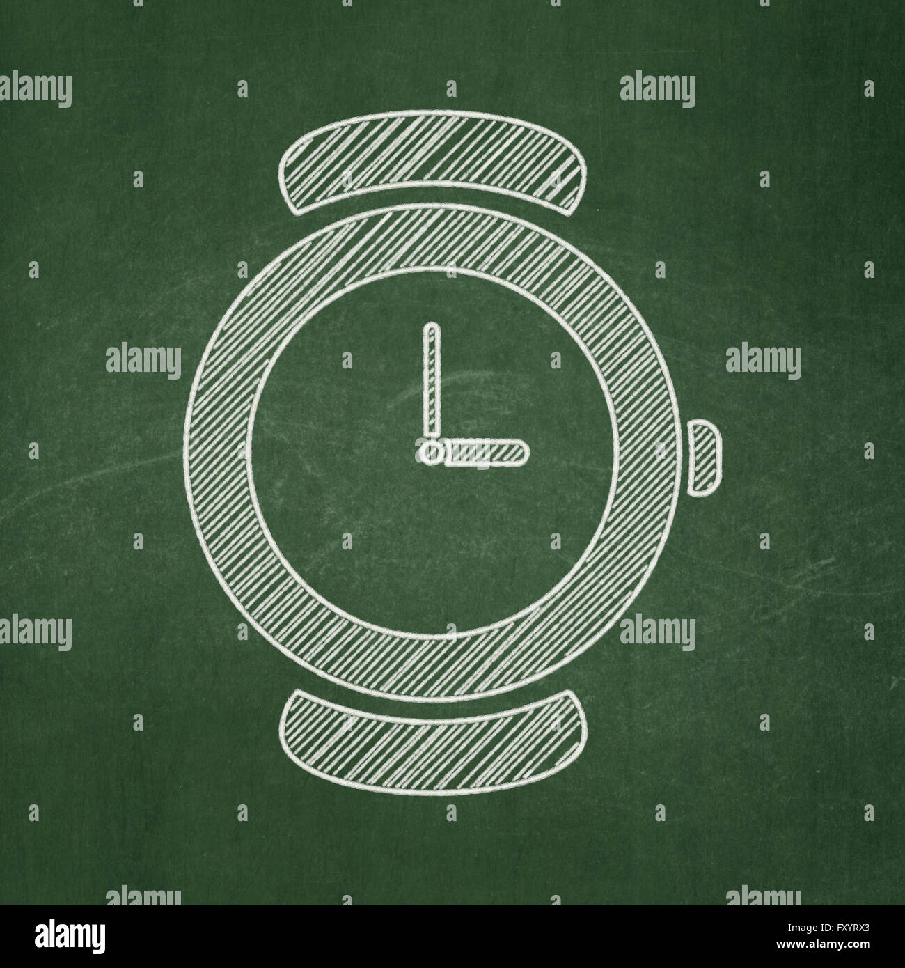 Timeline concept: Watch on chalkboard background Stock Photo - Alamy