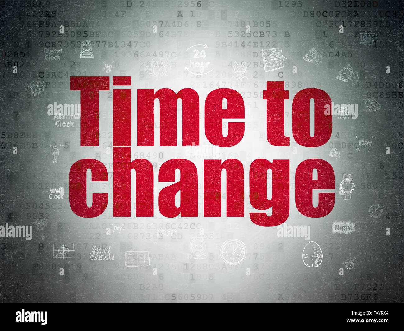 Timeline concept: Time to Change on Digital Paper background Stock ...