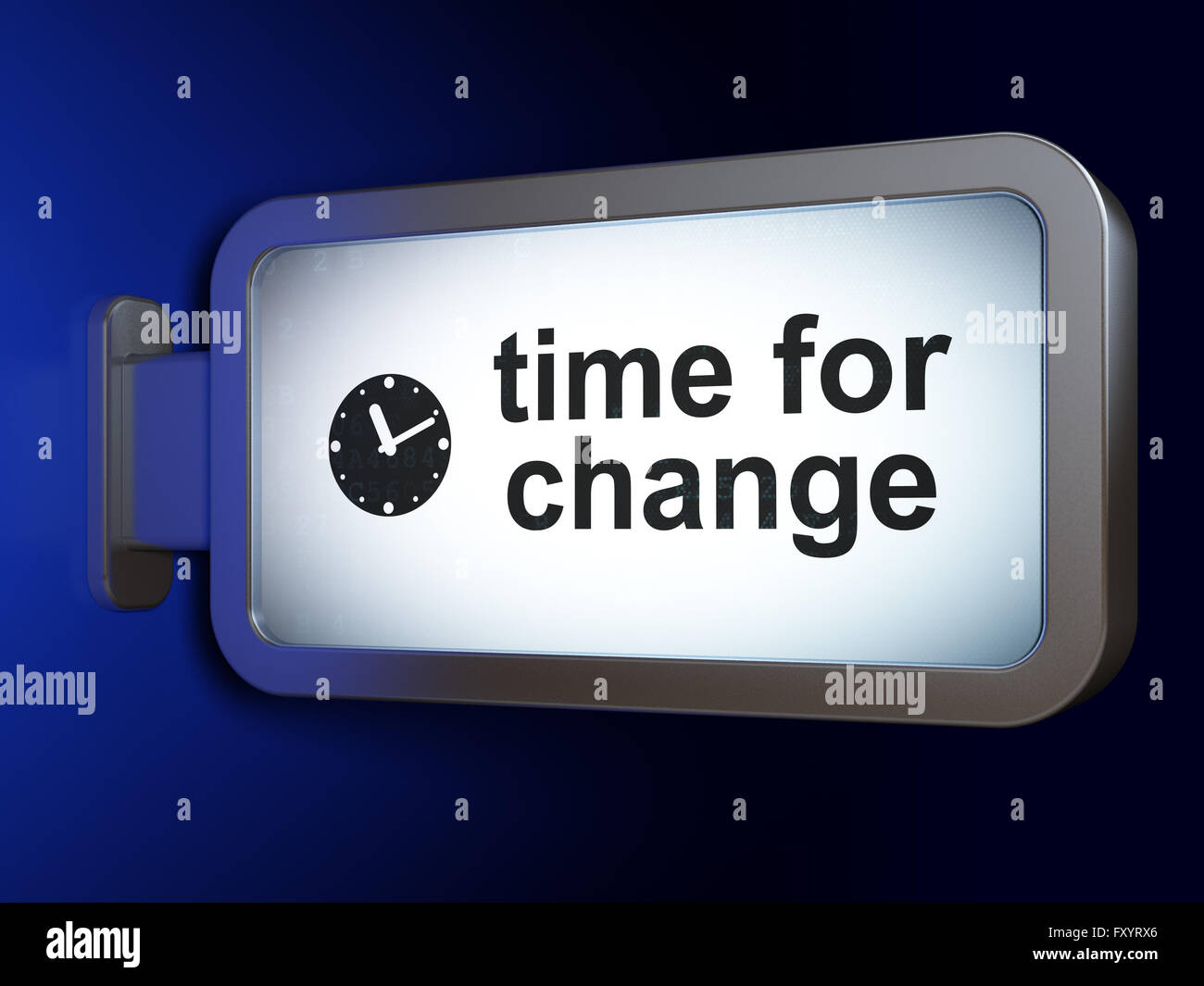 Timeline concept: Time for Change and Clock on billboard background ...