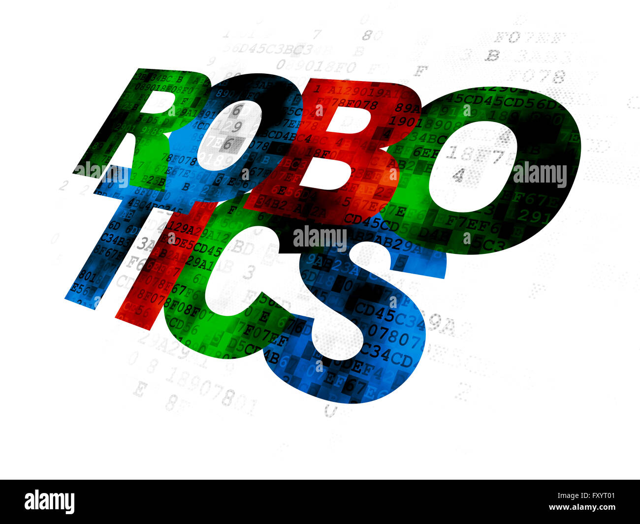 Science concept: Robotics on Digital background Stock Photo - Alamy
