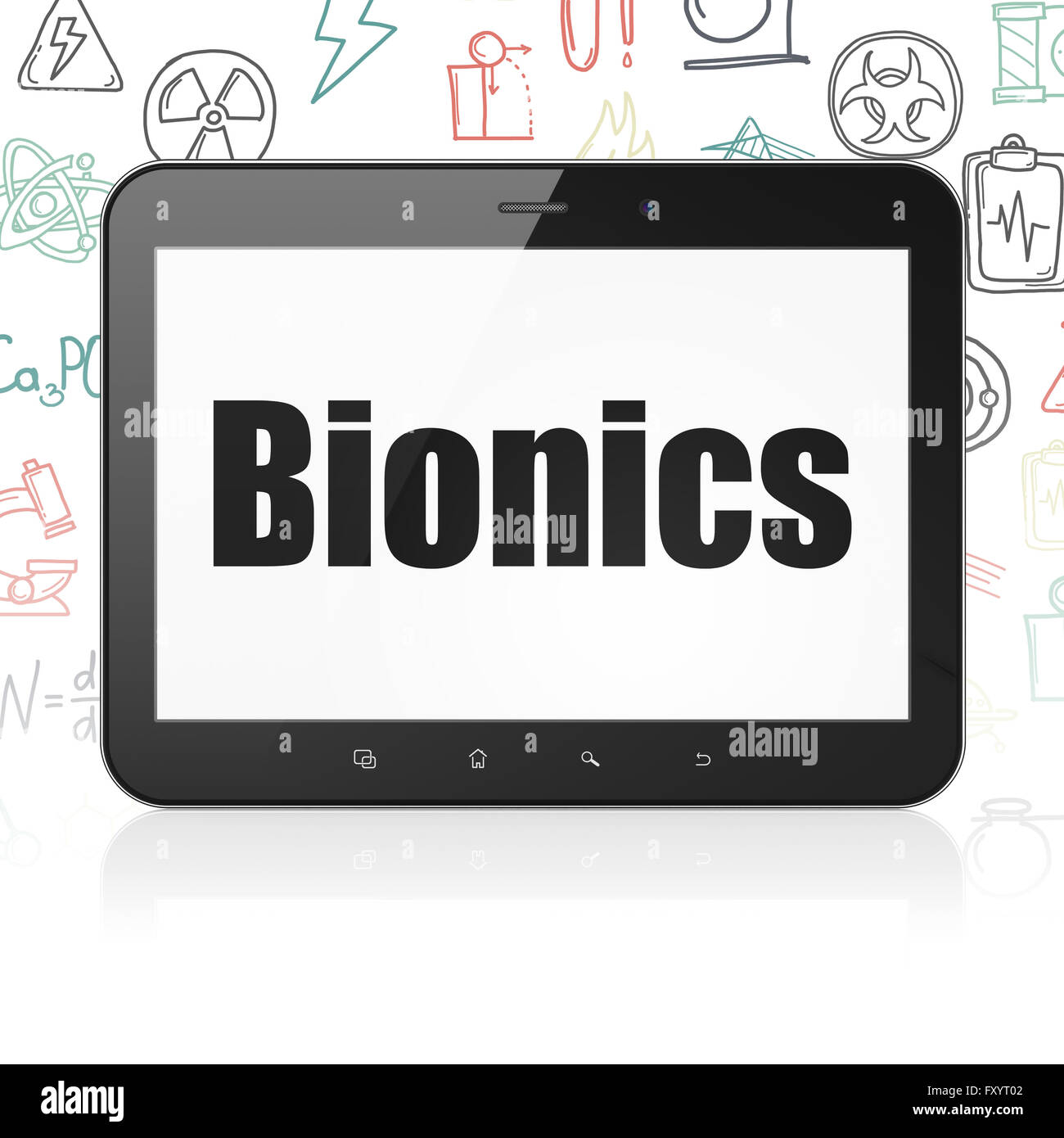 Science concept: Tablet Computer with Bionics on display Stock Photo ...
