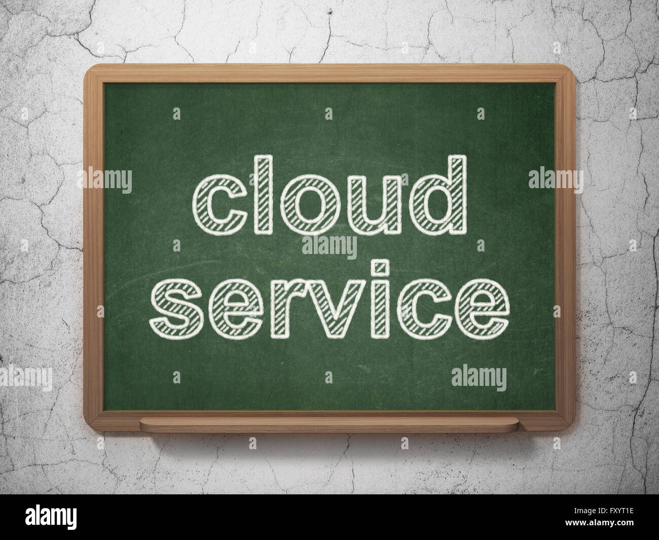 Cloud technology concept: Cloud Service on chalkboard background Stock ...