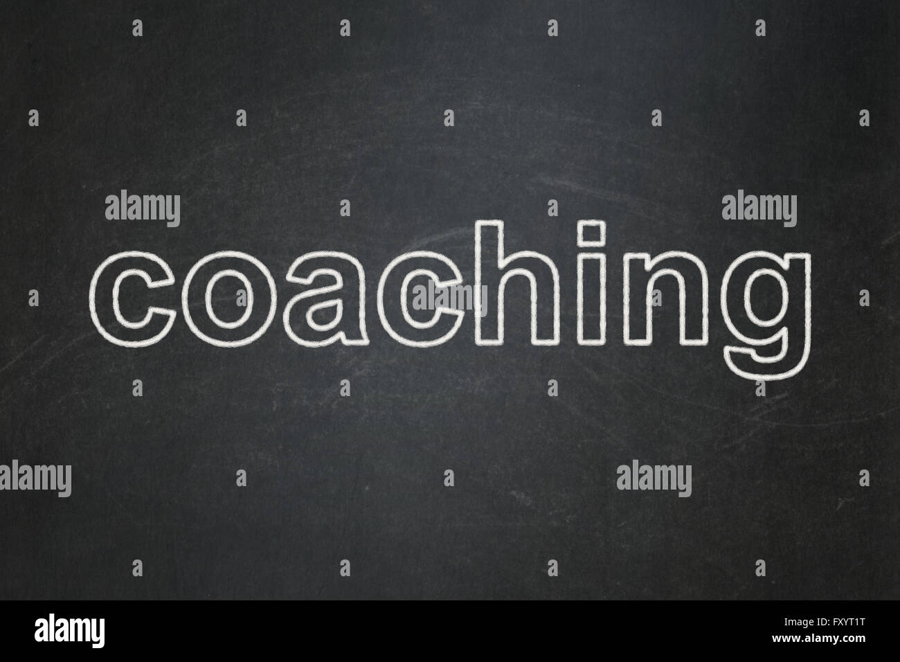 Learning concept: Coaching on chalkboard background Stock Photo - Alamy