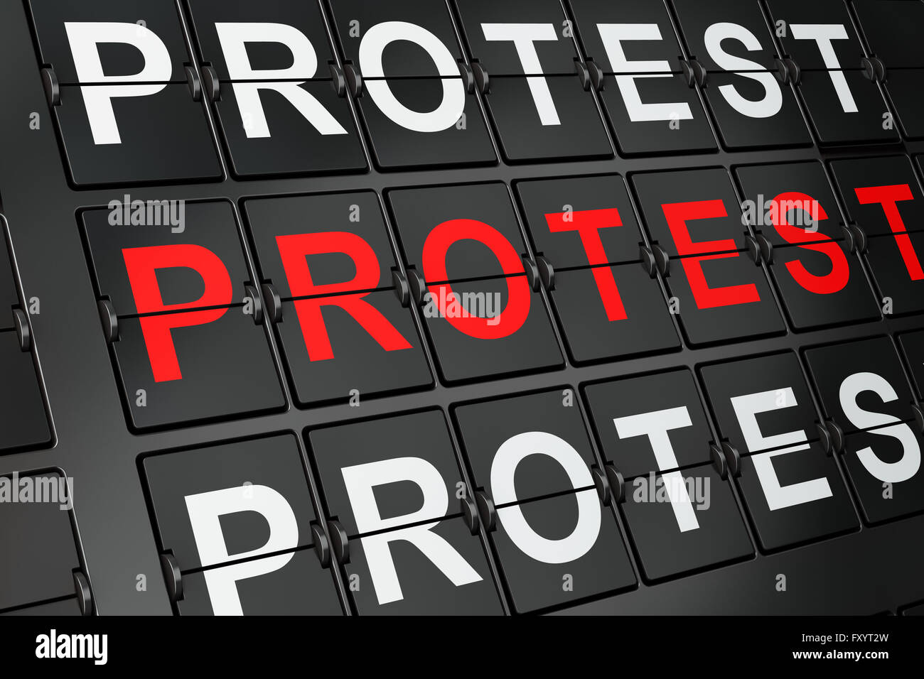 Political concept: Protest on airport board background Stock Photo - Alamy