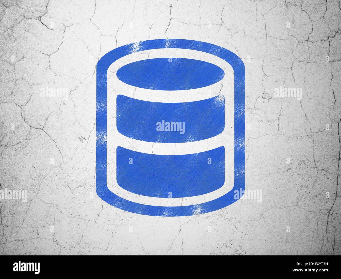 Programming concept: Database on wall background Stock Photo - Alamy