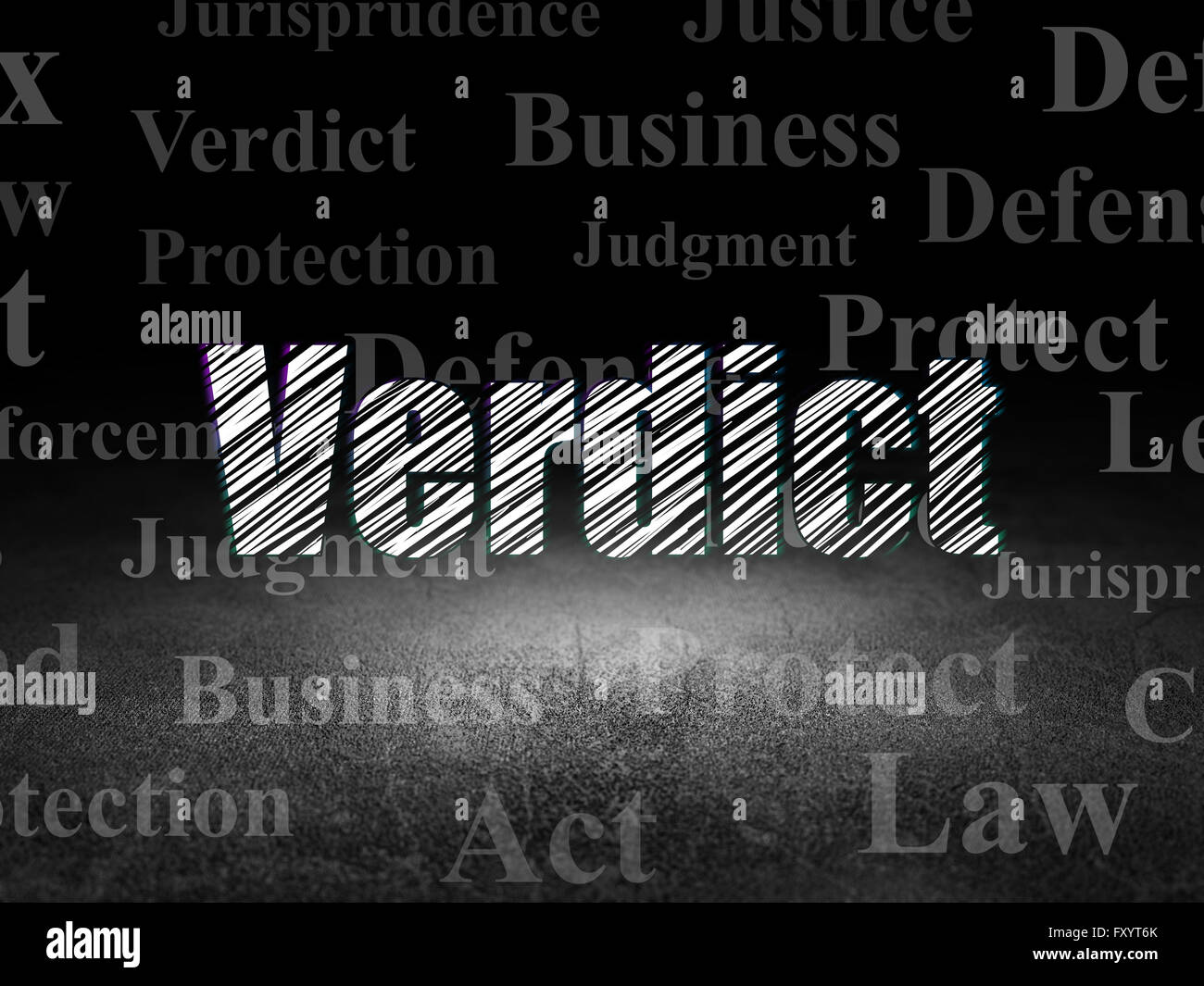 Law concept: Verdict in grunge dark room Stock Photo - Alamy