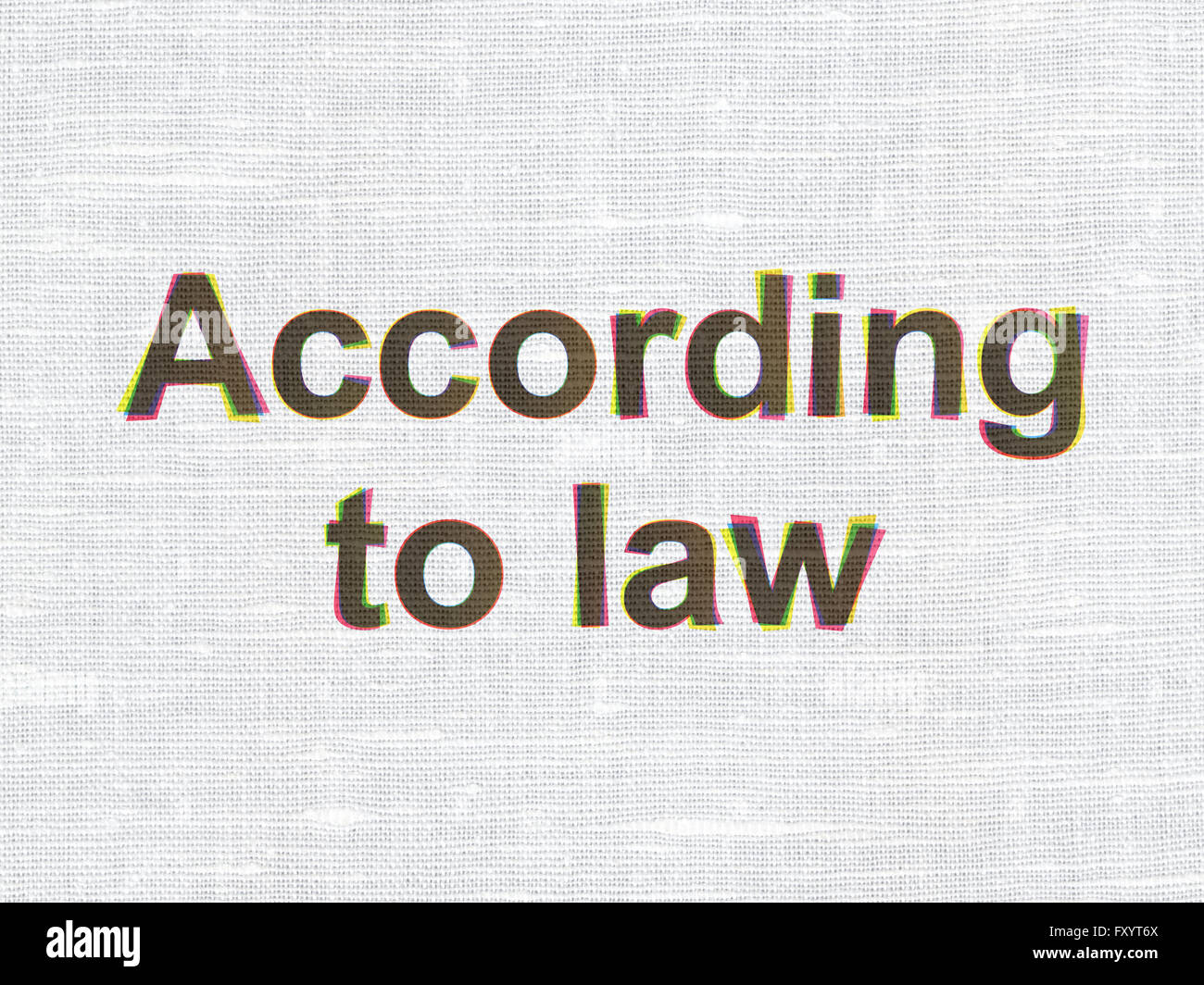 Law concept: According To Law on fabric texture background Stock Photo ...