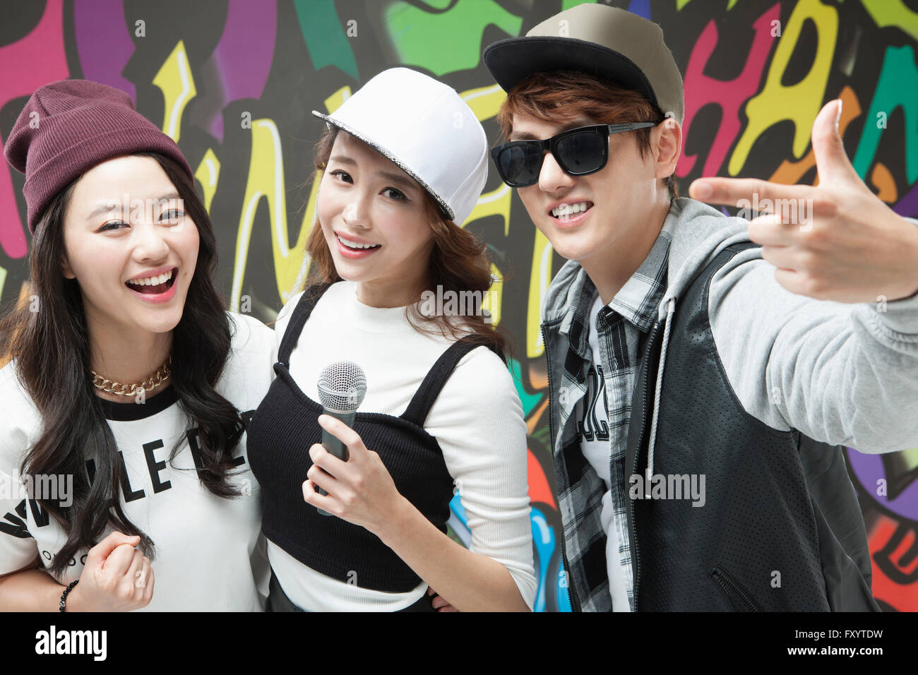 Portrait three people in hi-res stock photography and images - Alamy