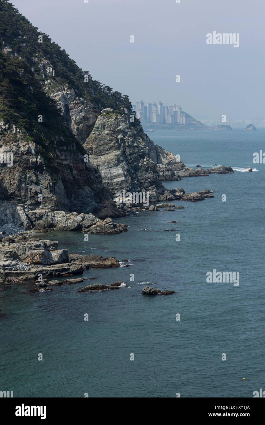 The rock beach of Taejongdae Park, Busan, South Korea Stock Photo - Alamy