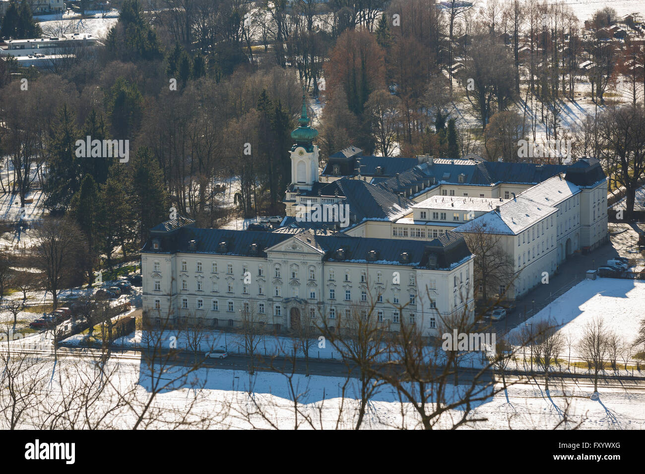 View of the Nursing House from top of Hohensalzburg Castle, Salzburg ...