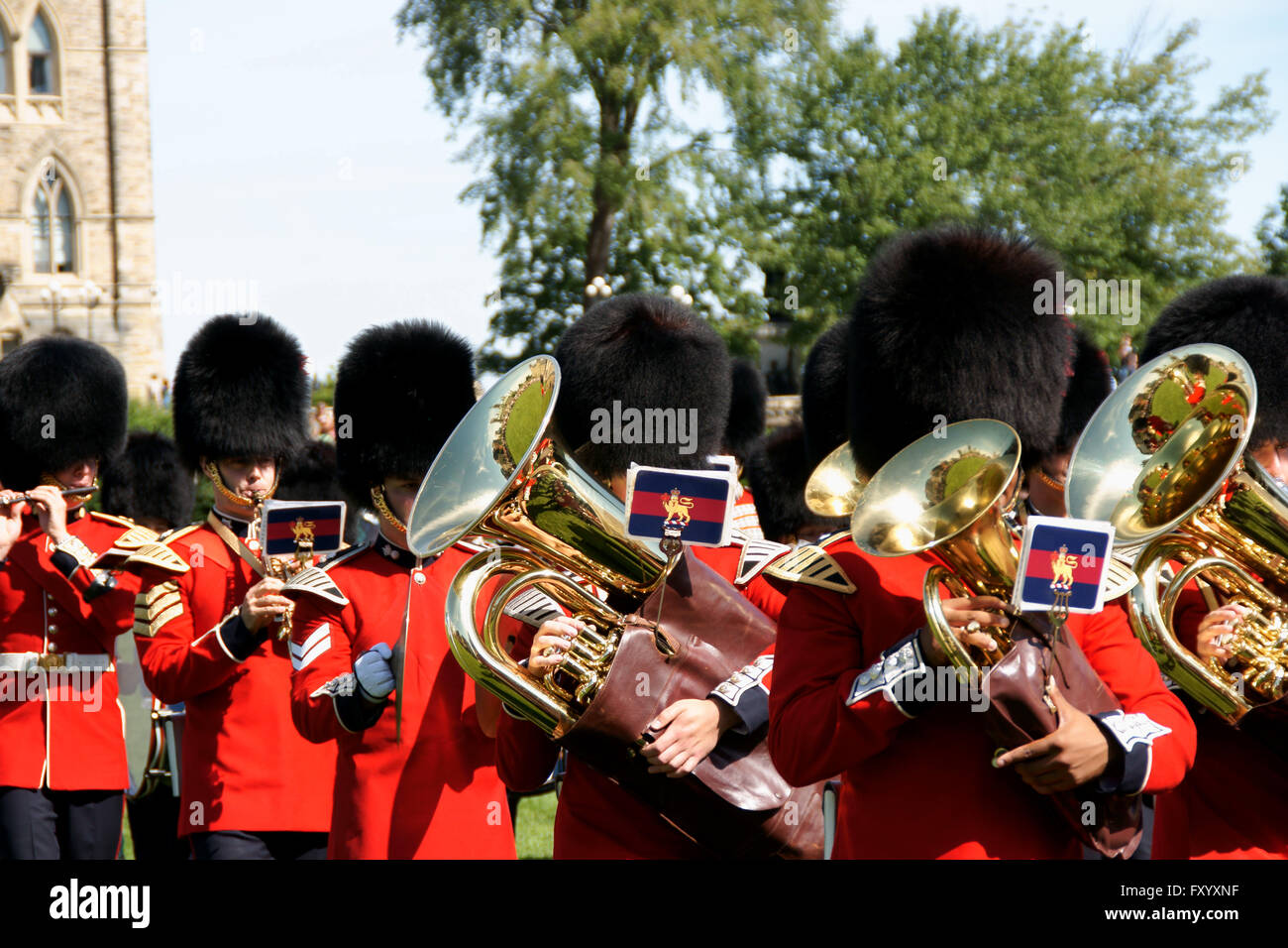 Ottawa, Canada - August 8, 2008: members of the band of the Canadian ...