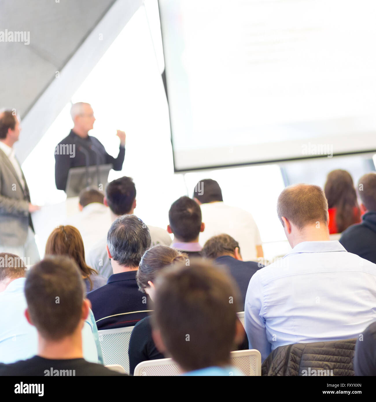 Male speeker having talk at public event Stock Photo - Alamy