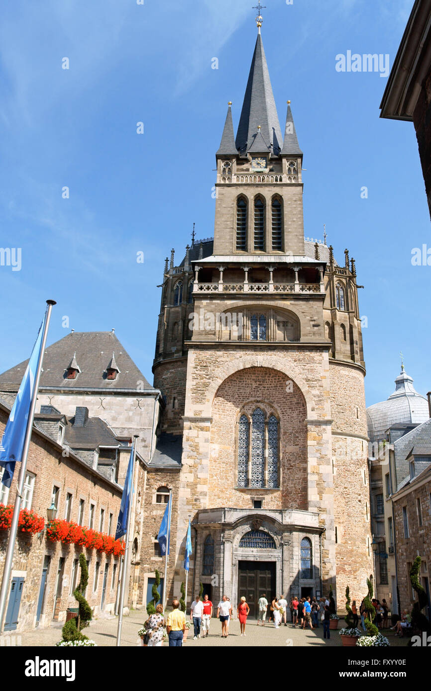 Aachen, Germany - August 5, 2009: Aachen Cathedral also known as ...