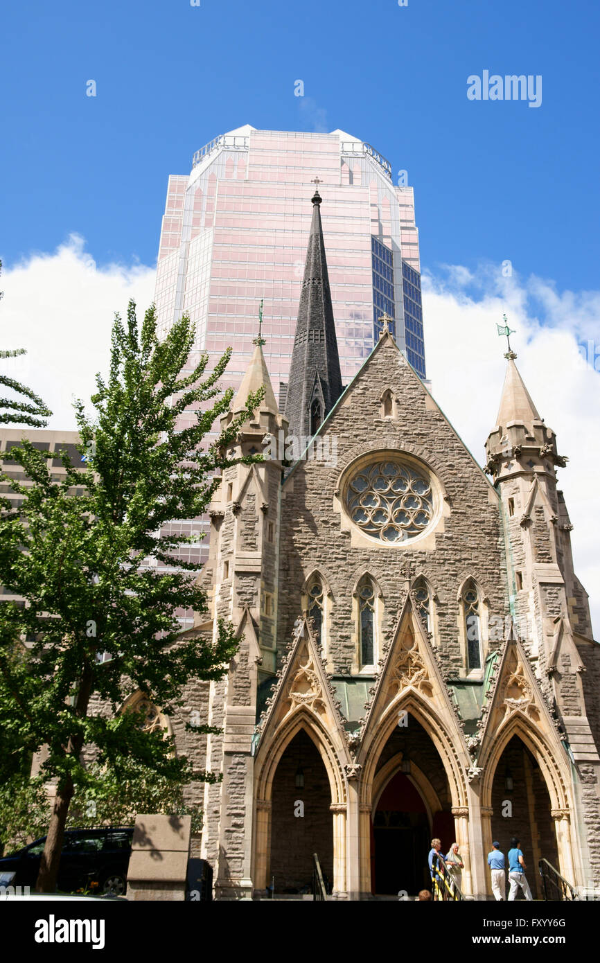 Montreal, Canada - August 18, 2008: Christ Church Cathedral was ...