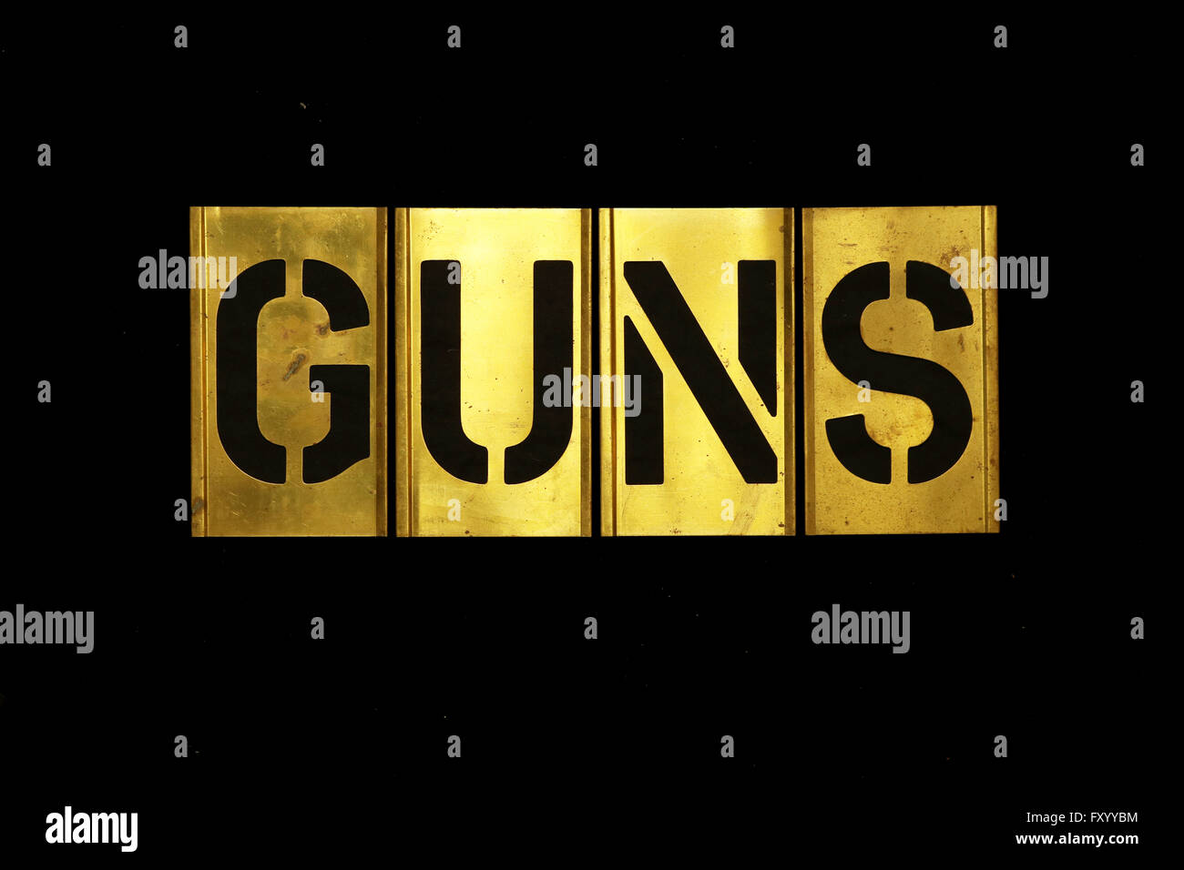 Stencil Military Stencil Guns Stock Photo - Alamy