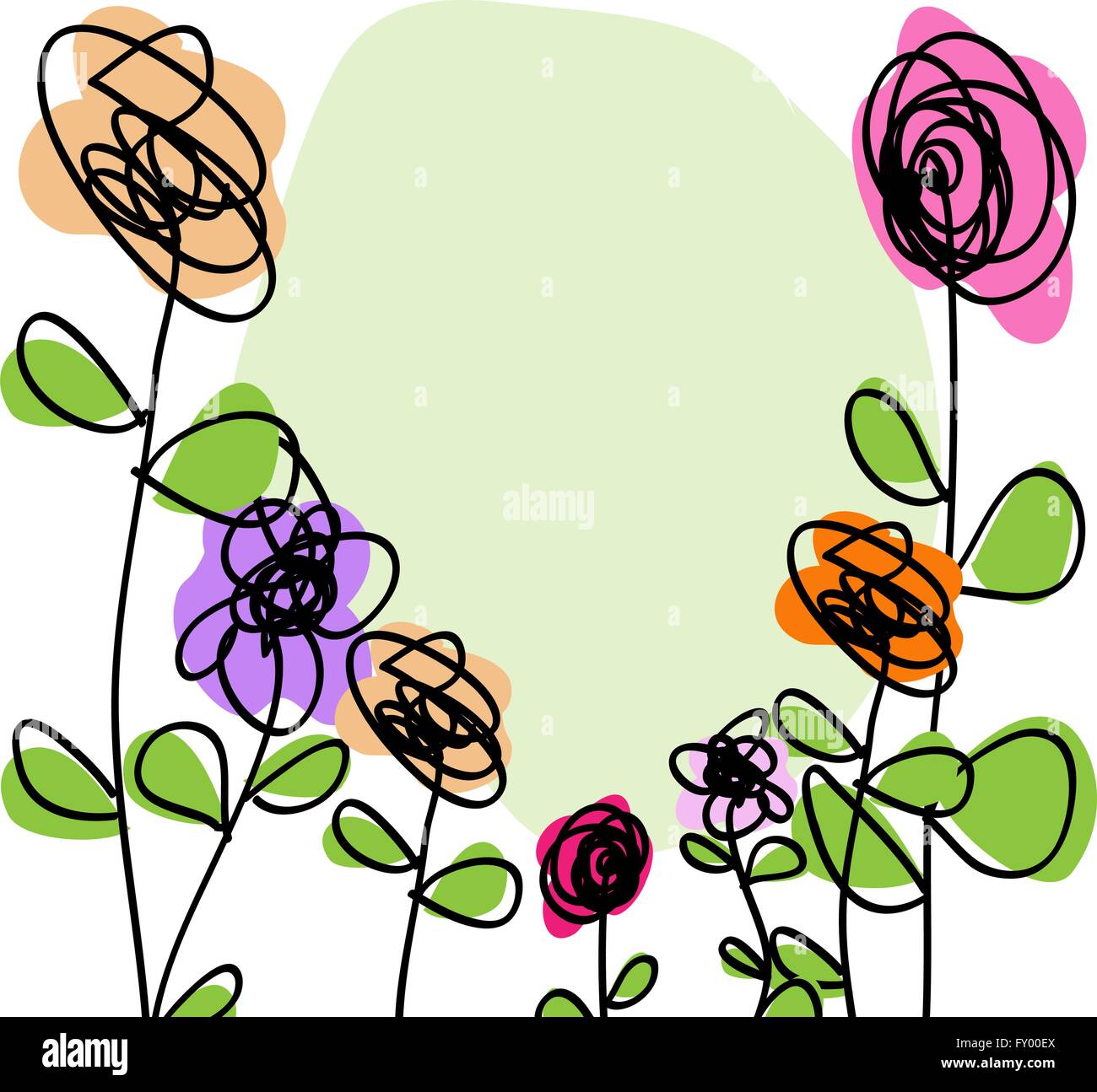 Flowers art design Stock Vector Image & Art - Alamy
