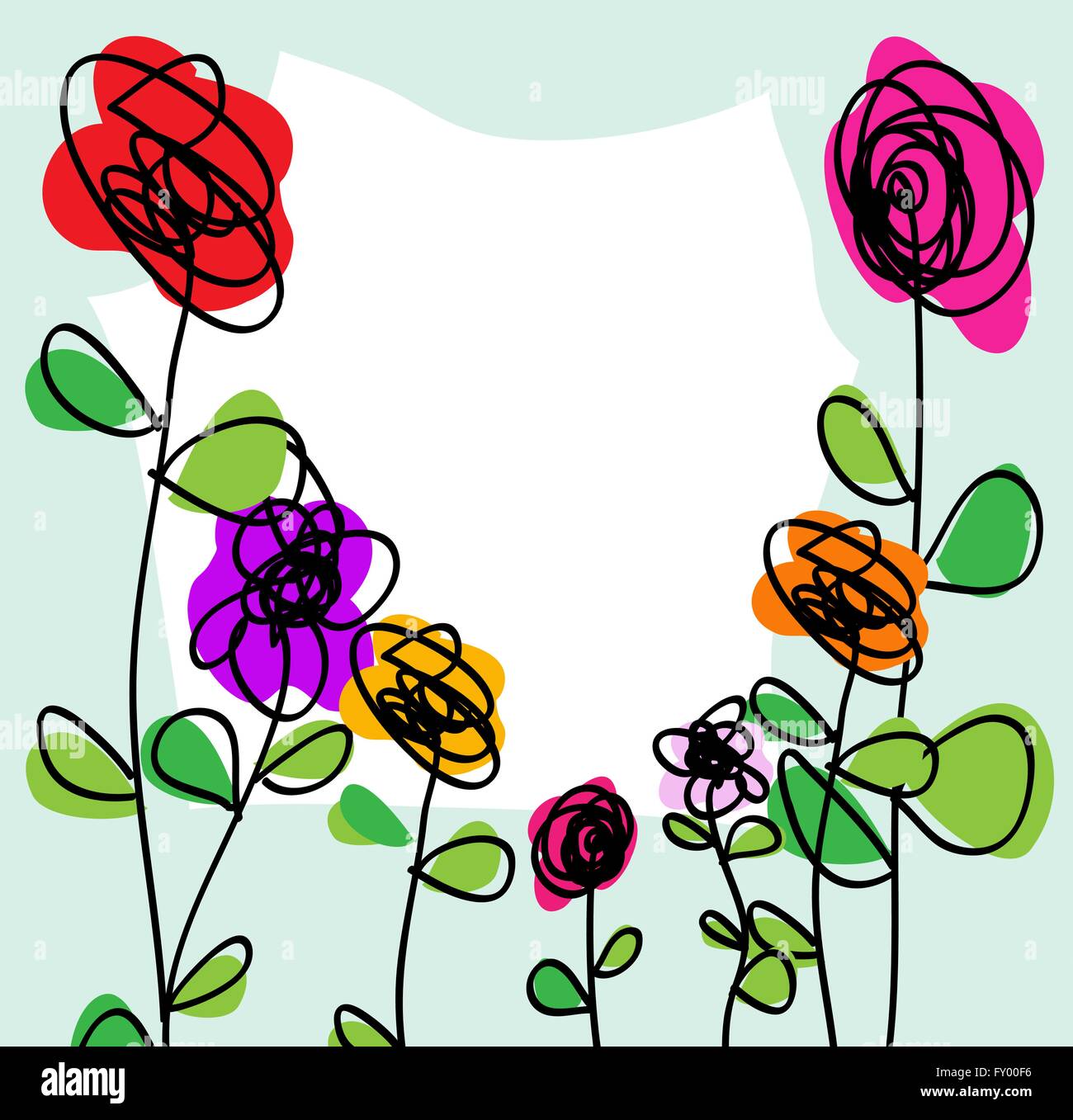 Flowers art design Stock Vector Image & Art - Alamy