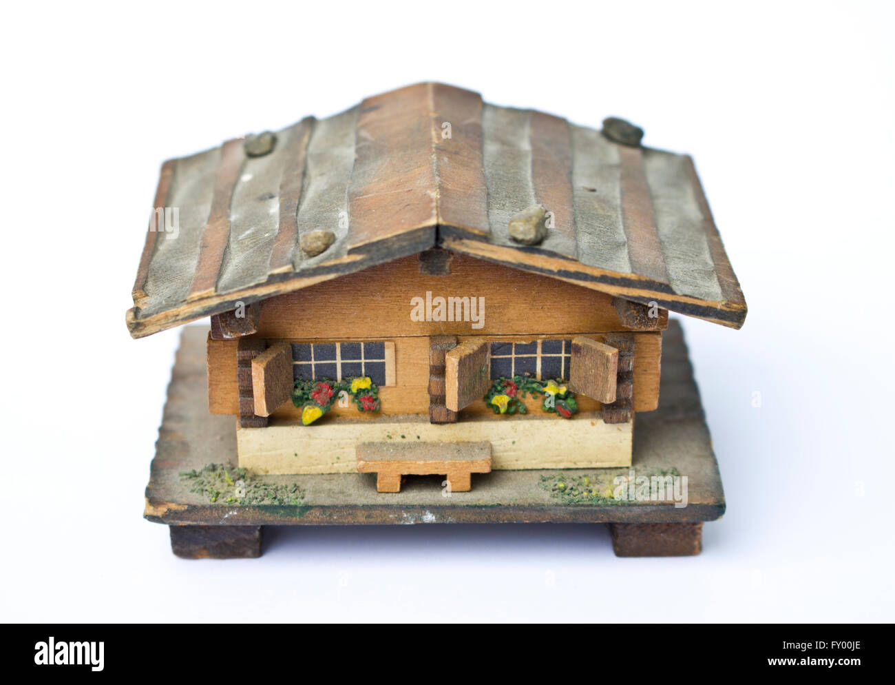 Small Wooden Toy House Stock Photo - Alamy