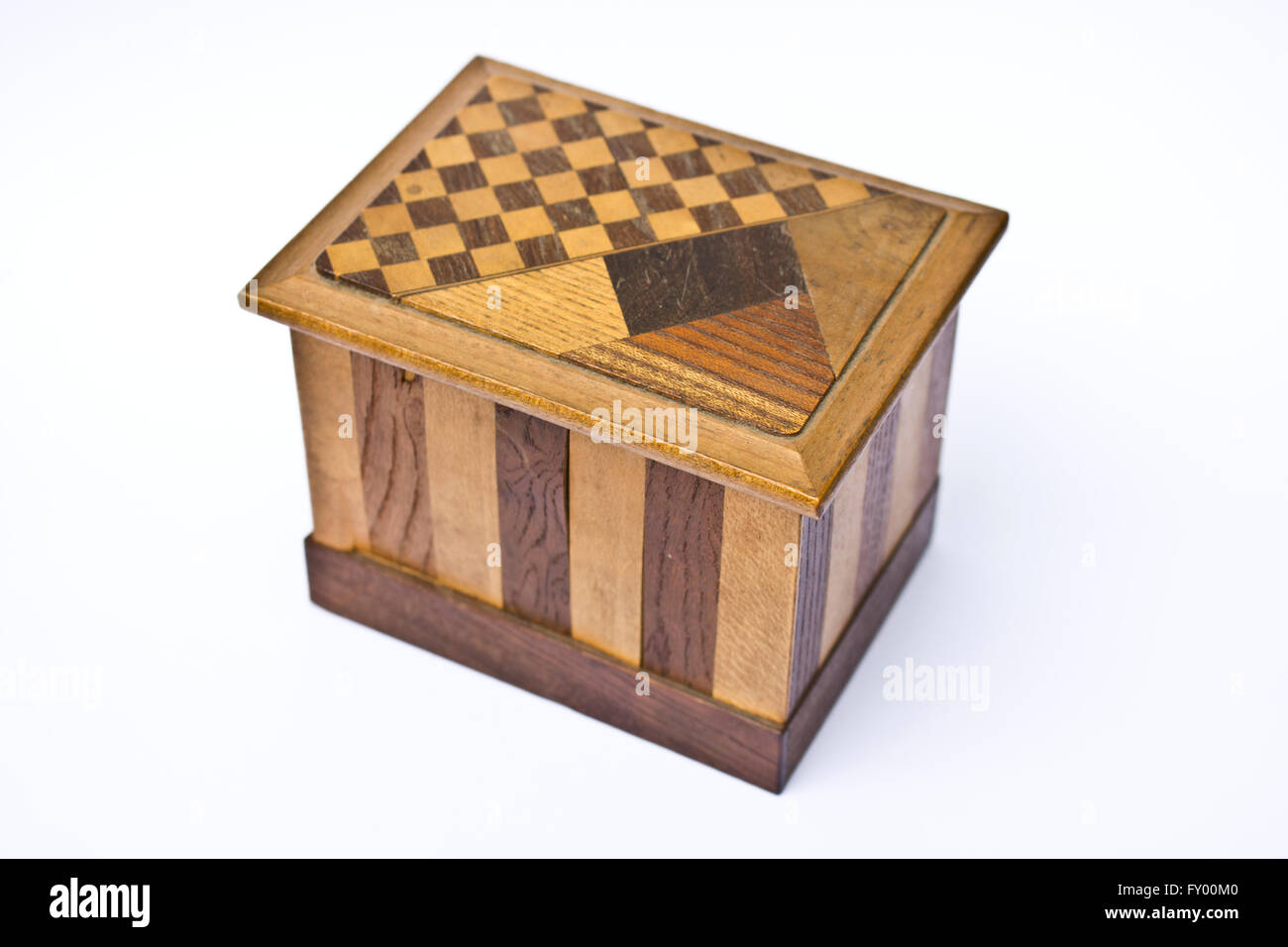 Vintage Small Wooden Box on White Background Stock Photo - Alamy