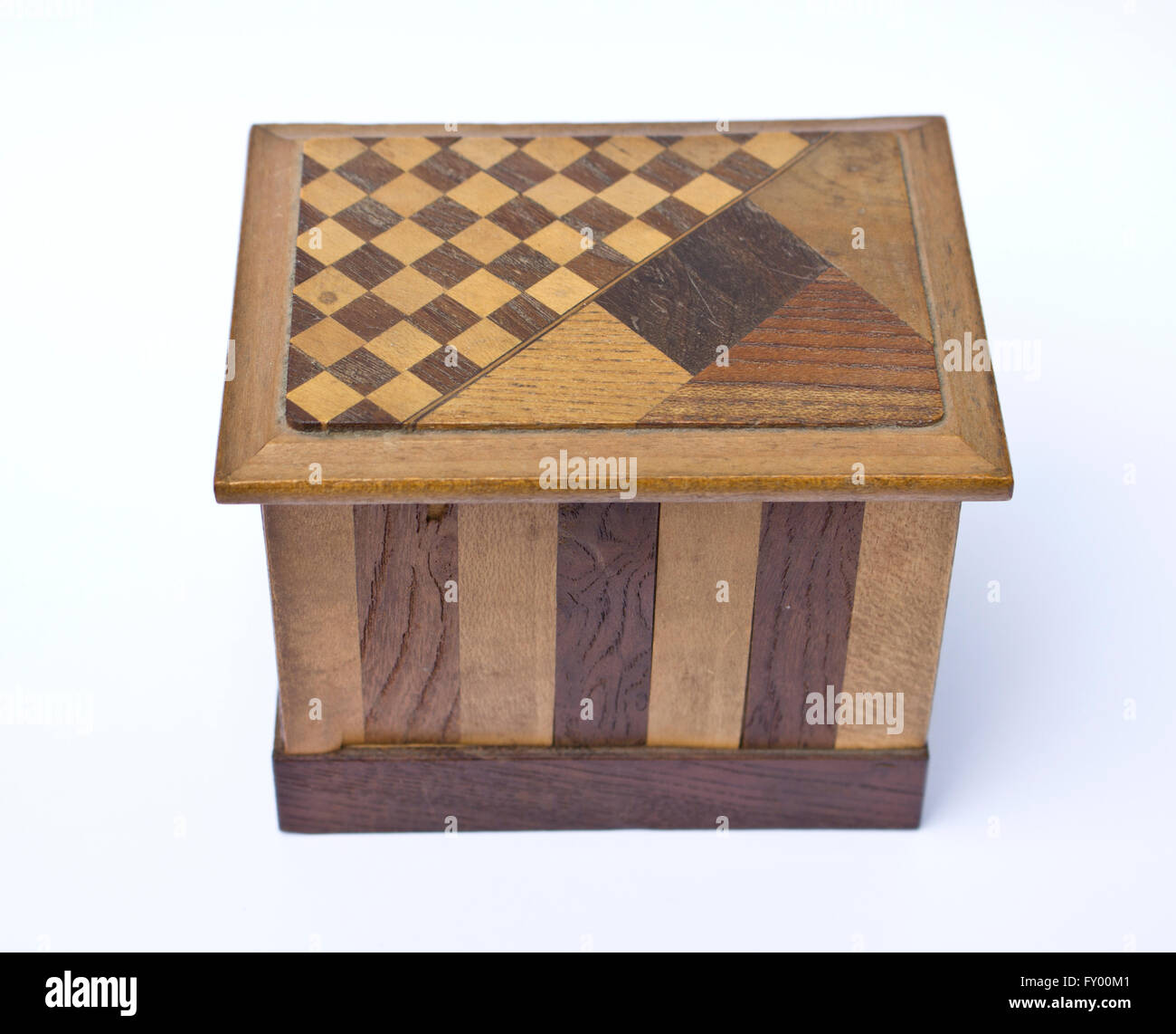 Vintage Small Wooden Box on White Background Stock Photo - Alamy