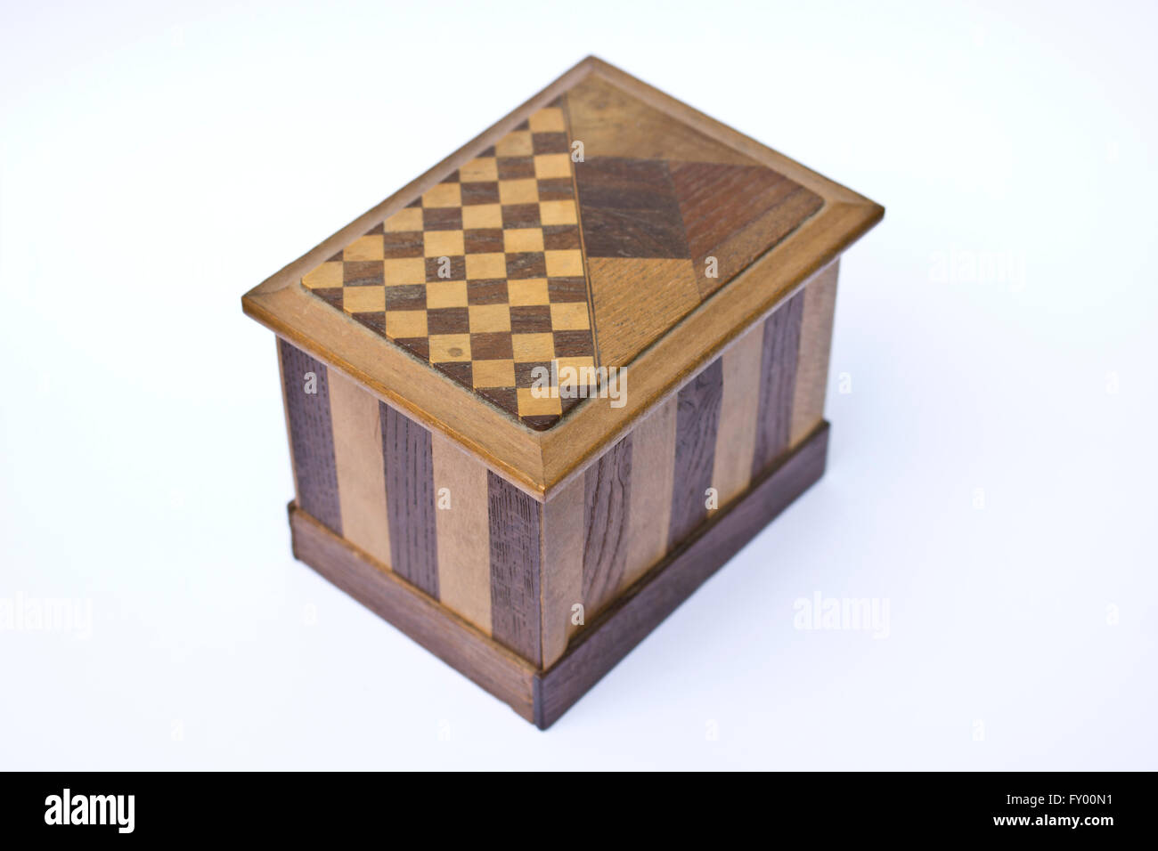 Vintage Small Wooden Box on White Background Stock Photo - Alamy