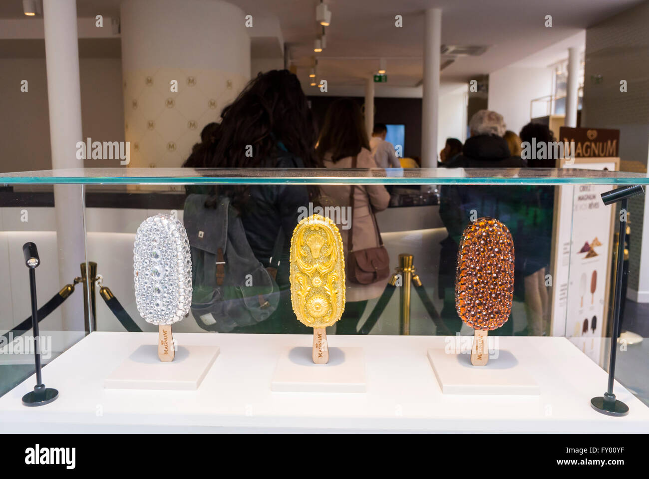 Paris, France, Detail, Modern Art in Shop Window, displays, in the ...