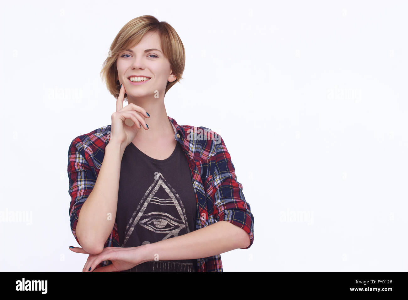 Happy woman portrait Stock Photo - Alamy