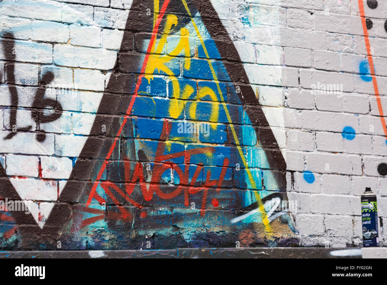 Wot4 mural graffiti on wall of the Tunnel at Leake Street, Waterloo ...