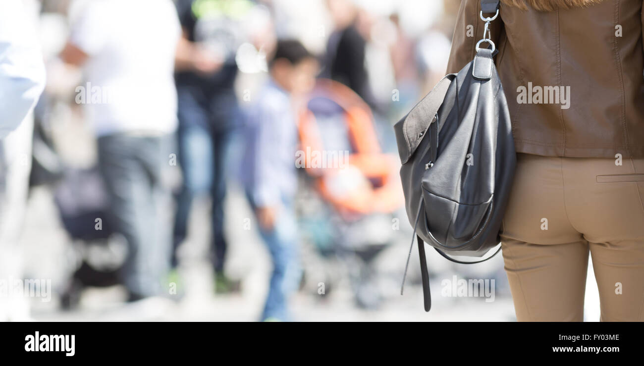 People shopping outdoor in the street, urban concepts Stock Photo - Alamy