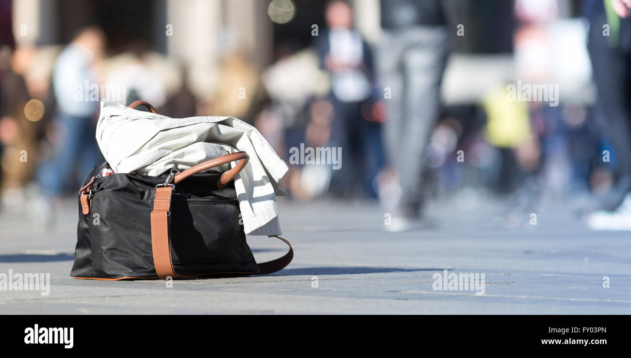People shopping outdoor in the street, urban concepts Stock Photo - Alamy