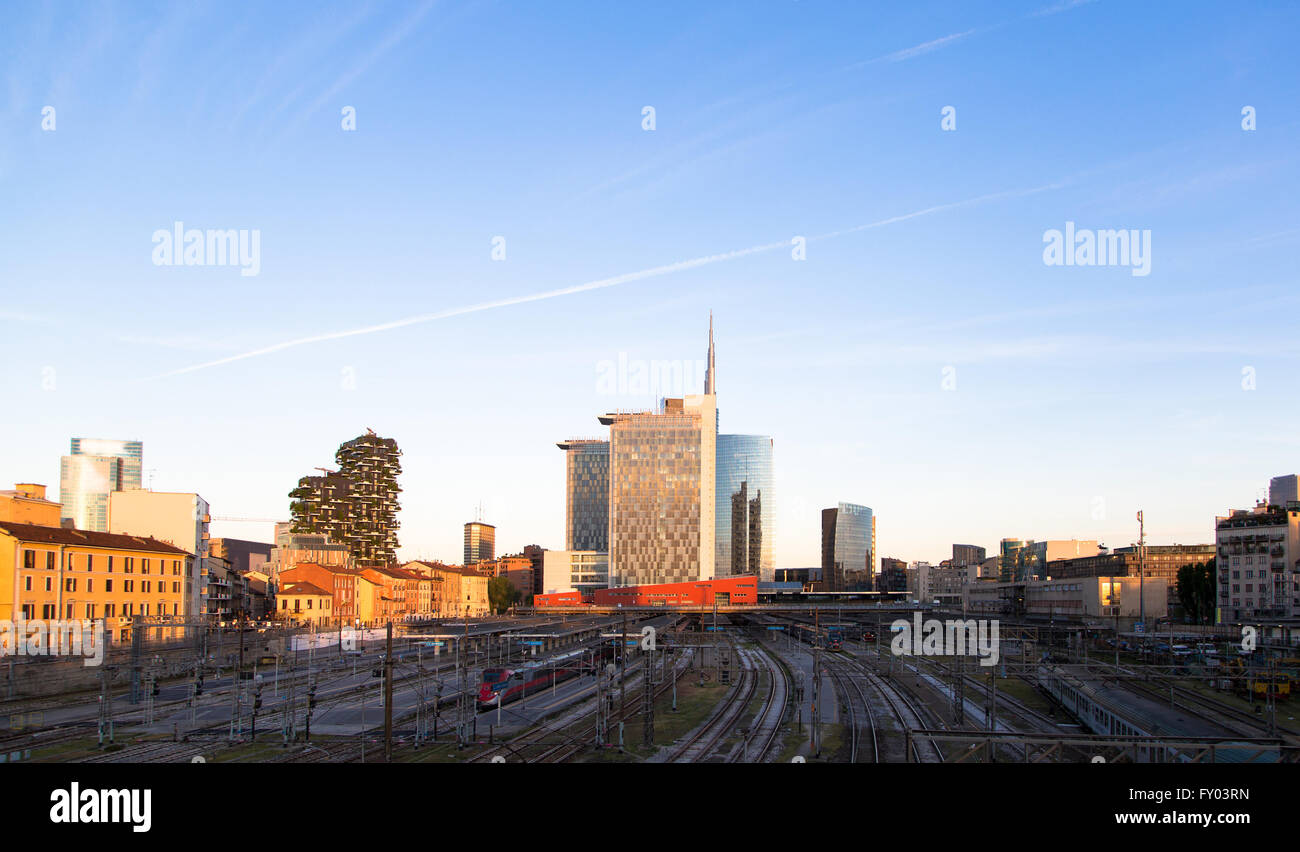 Milan skyscraper aerial hi-res stock photography and images - Alamy
