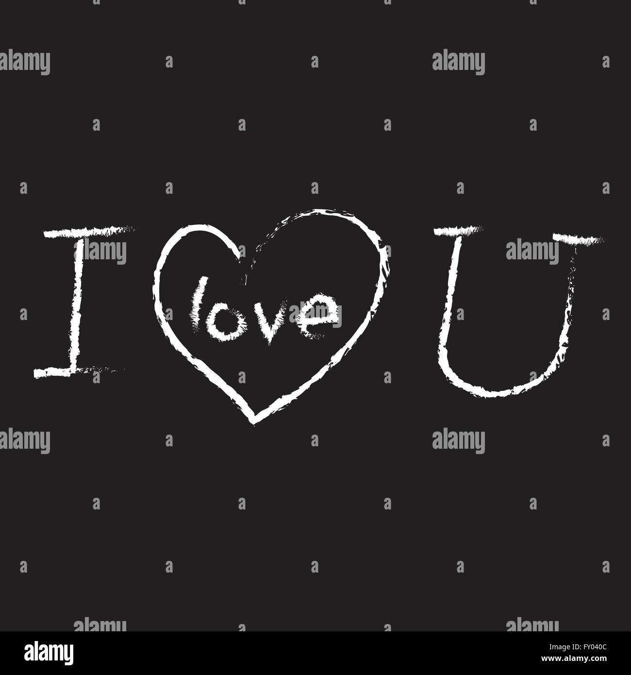 I LOVE YOU hand lettering , handmade calligraphy Stock Vector Image ...