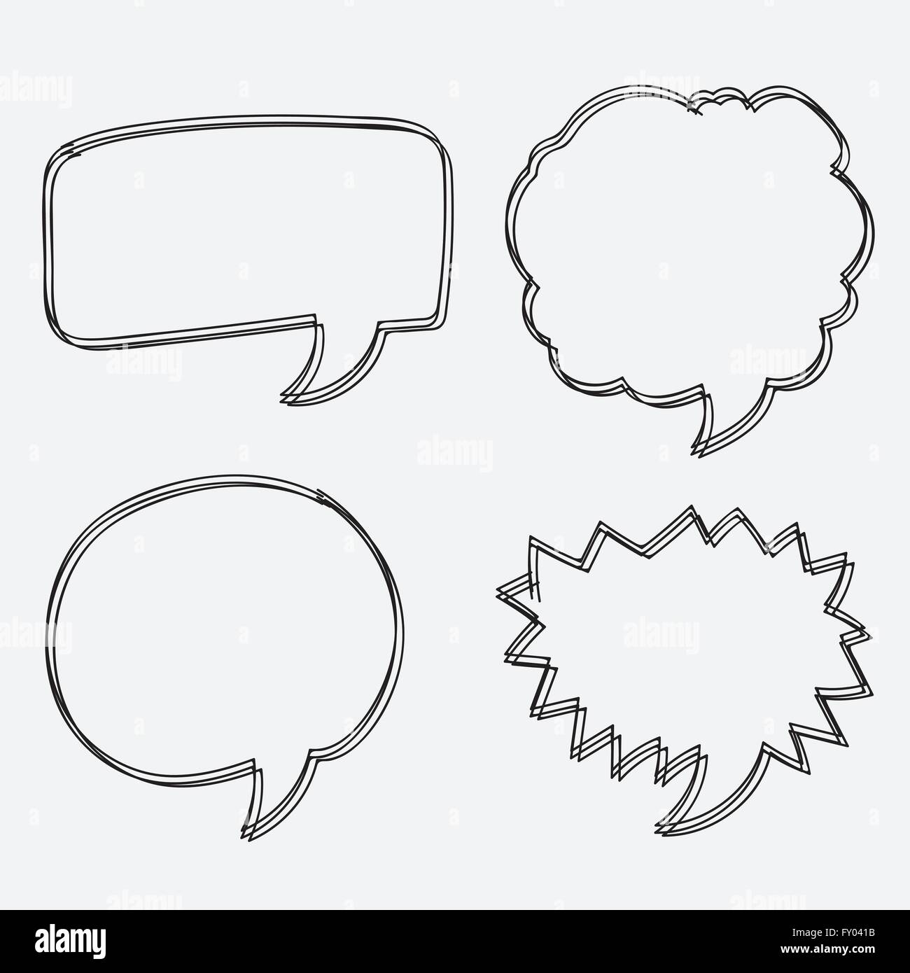 Free Vector Hand drawn bubbles speech Stock Vector Image & Art - Alamy