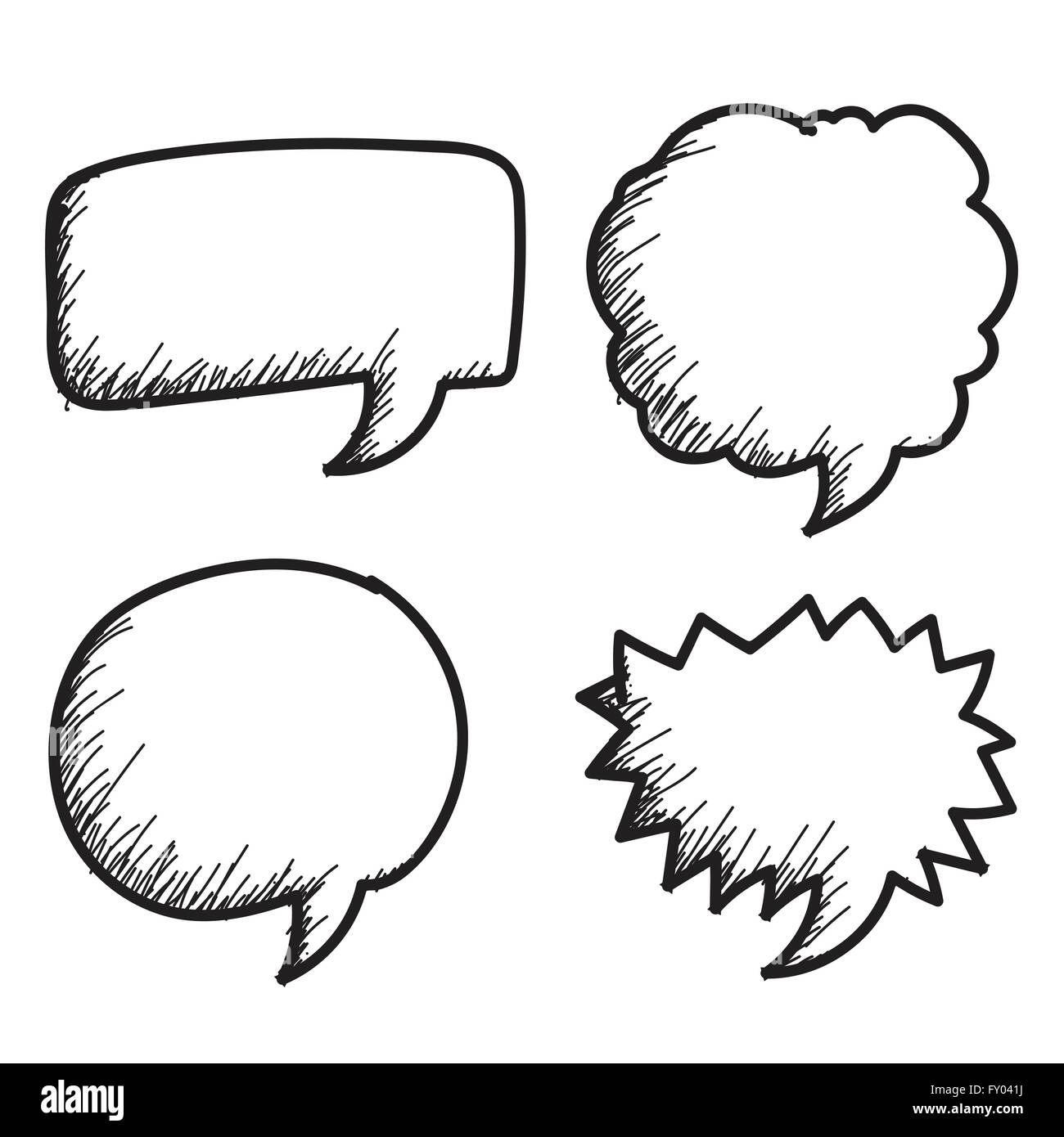 hand drawn bubble speech Stock Vector Image & Art - Alamy