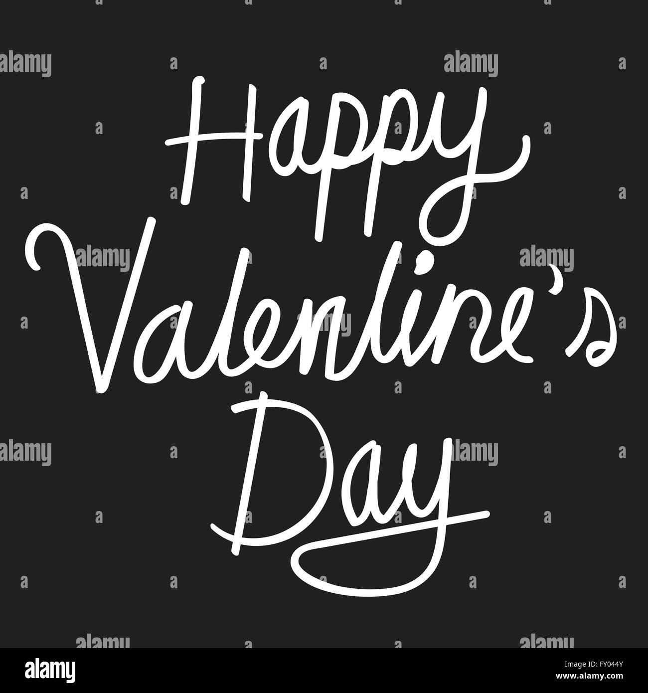 HAPPY VALENTINES DAY Hand Lettering handmade calligraphy vector Stock ...