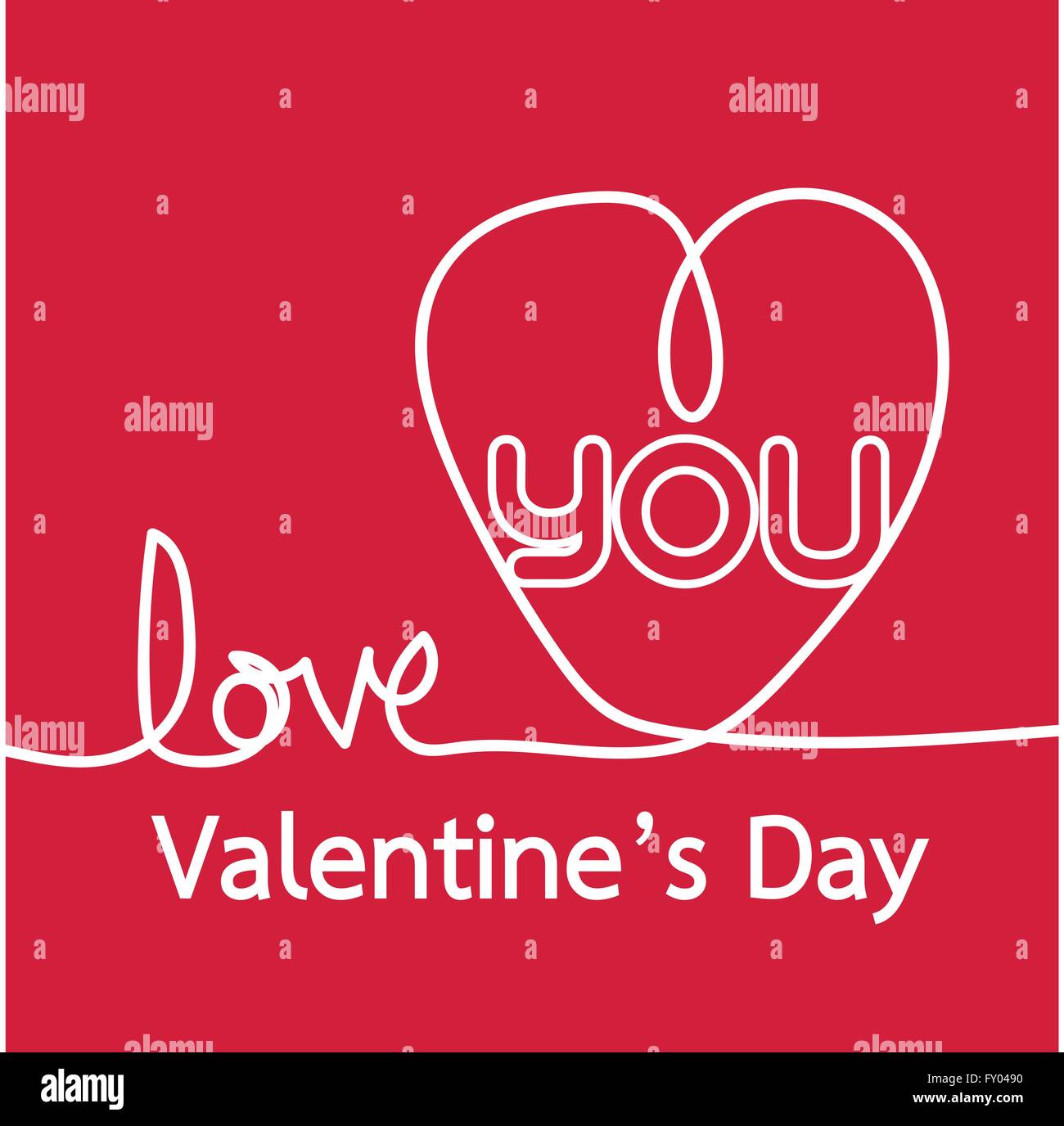 line heart and Valentines card Stock Vector Image & Art - Alamy