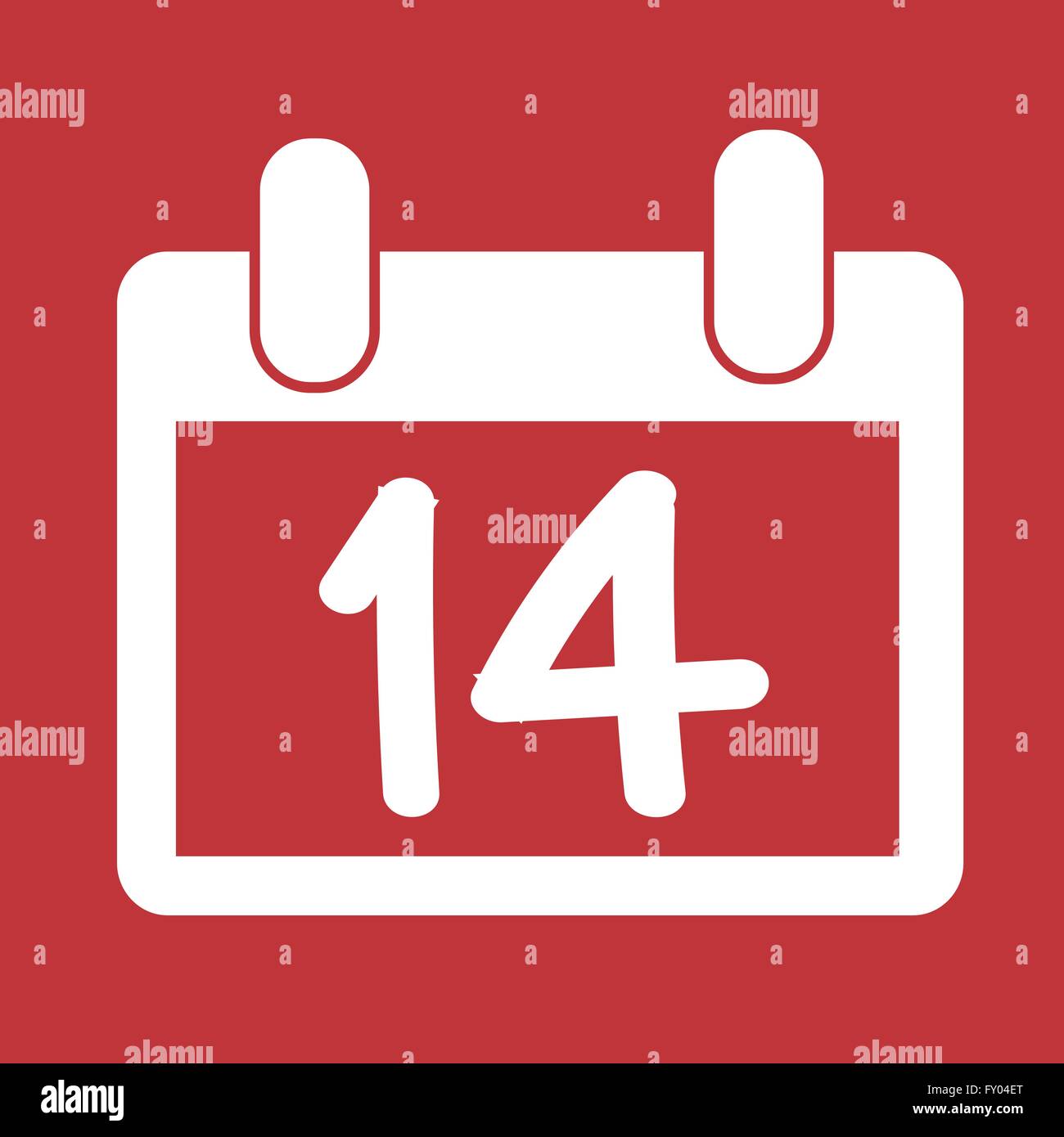 February day 14 number Stock Vector Images - Alamy