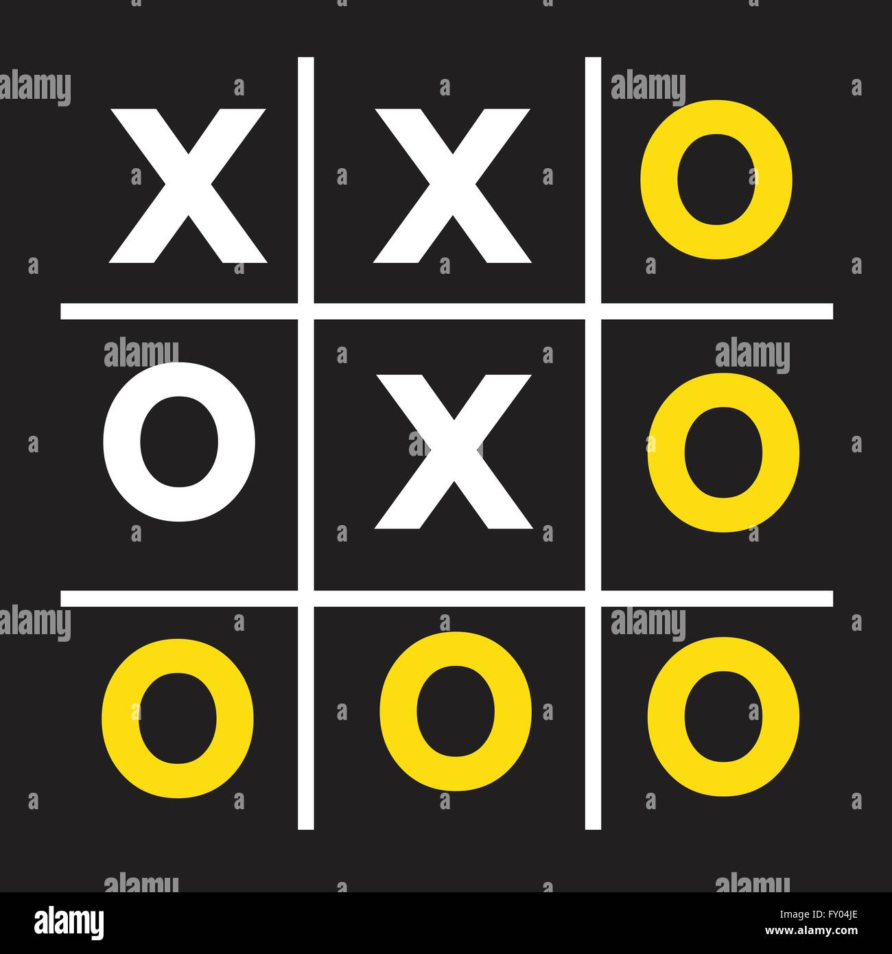 tic tac toe XO game , tic, tac, toe, x, game, o Stock Vector Image ...