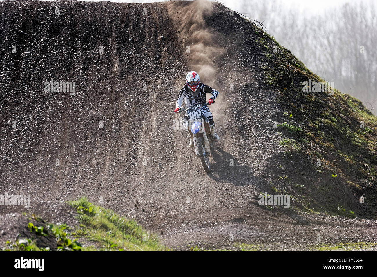 Dirt Bike Rider Racing Stock Photos & Dirt Bike Rider Racing Stock ...