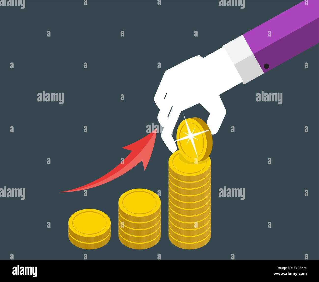 Money Flat Design Concept Vector Illustration Stock Vector Image & Art ...