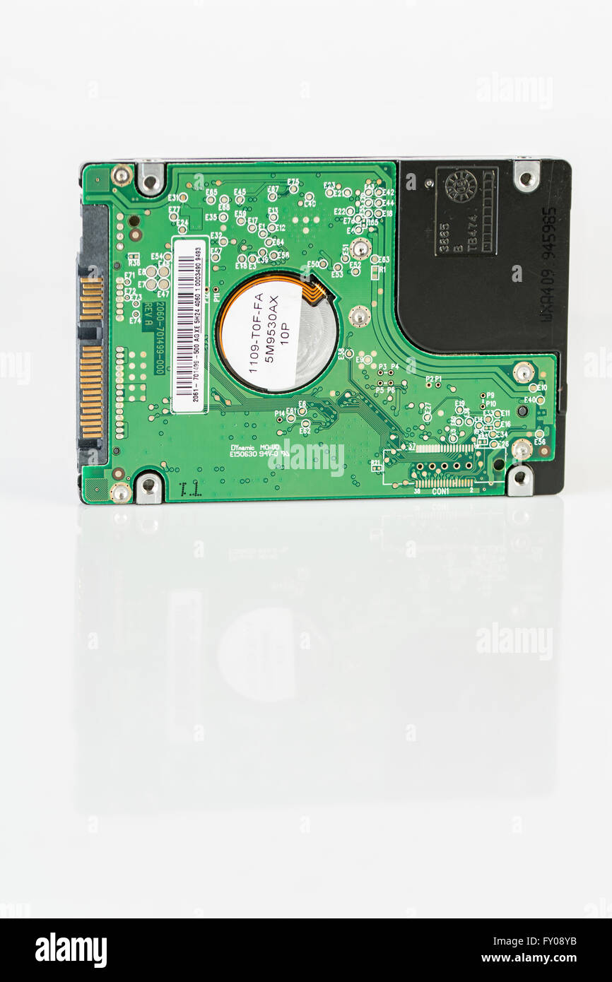 computer hard drive on white background with reflection Stock Photo - Alamy