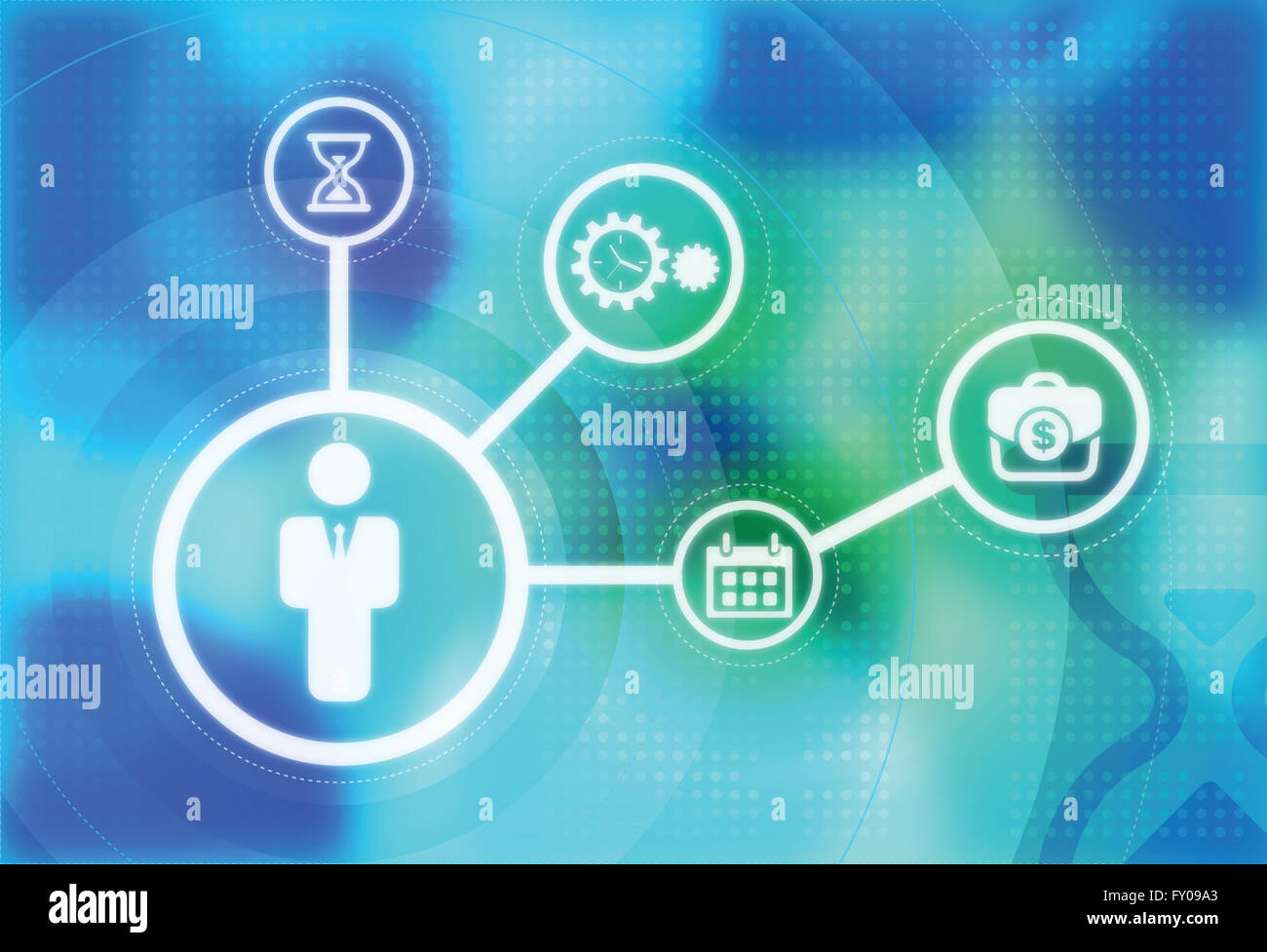Illustrative image depicting importance of time management in business ...