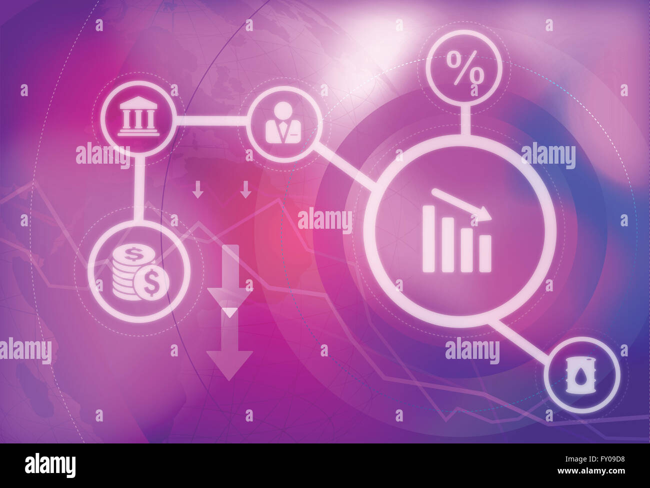 Concept vector illustration stock market falling hi-res stock ...